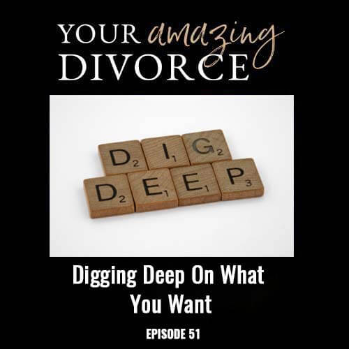EP. 51 - Digging Deep On What You Want - Life After Divorce Coaching